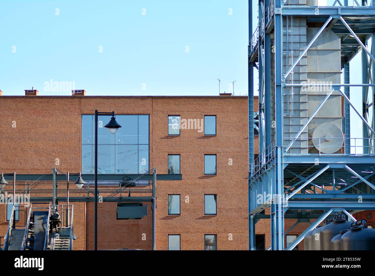 Revitalized red brick buildings Stock Photo - Alamy