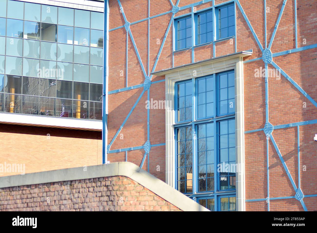 Revitalized red brick buildings Stock Photo - Alamy