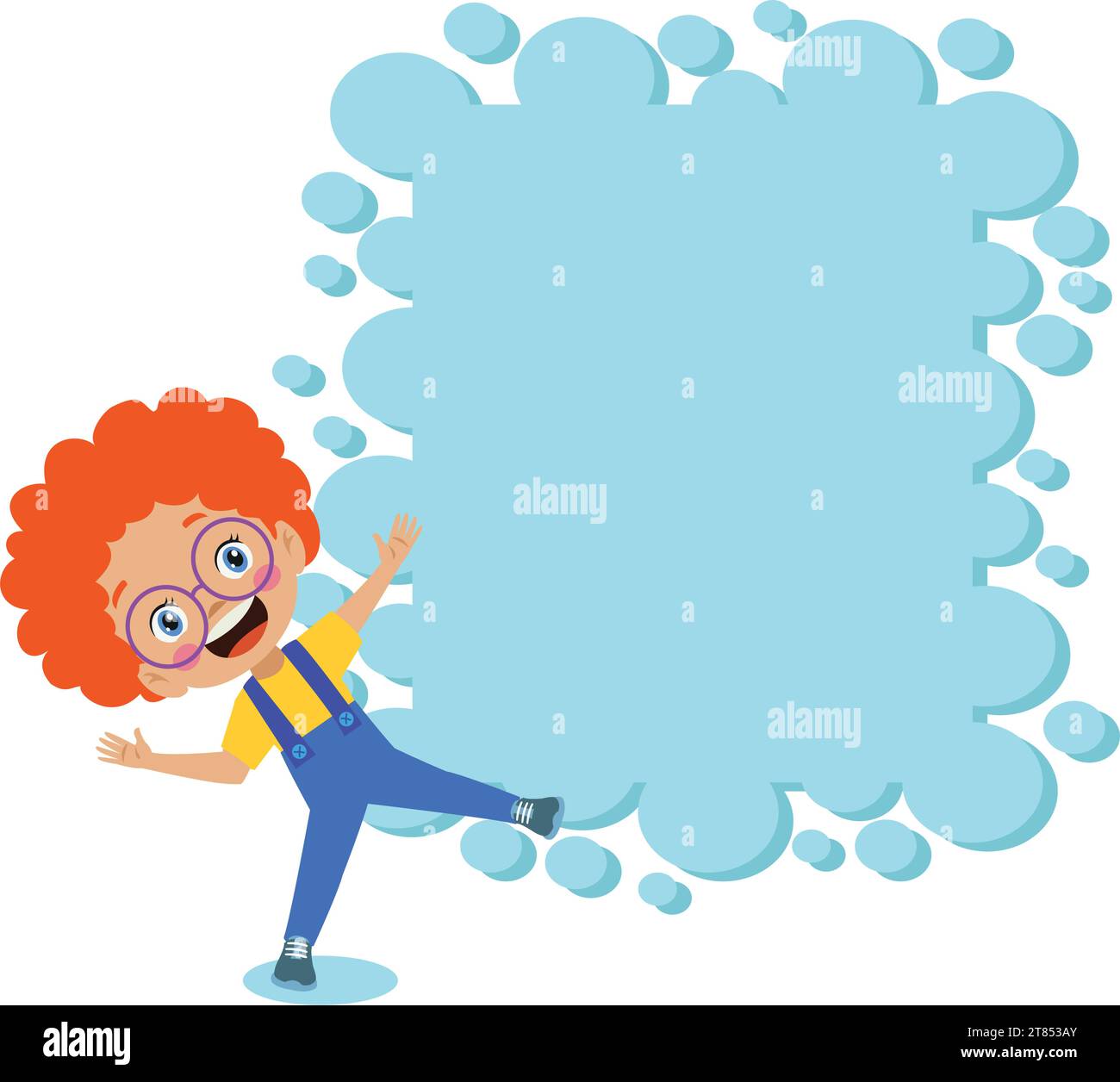 Your text here cute boy holding note paper Stock Vector Image & Art - Alamy