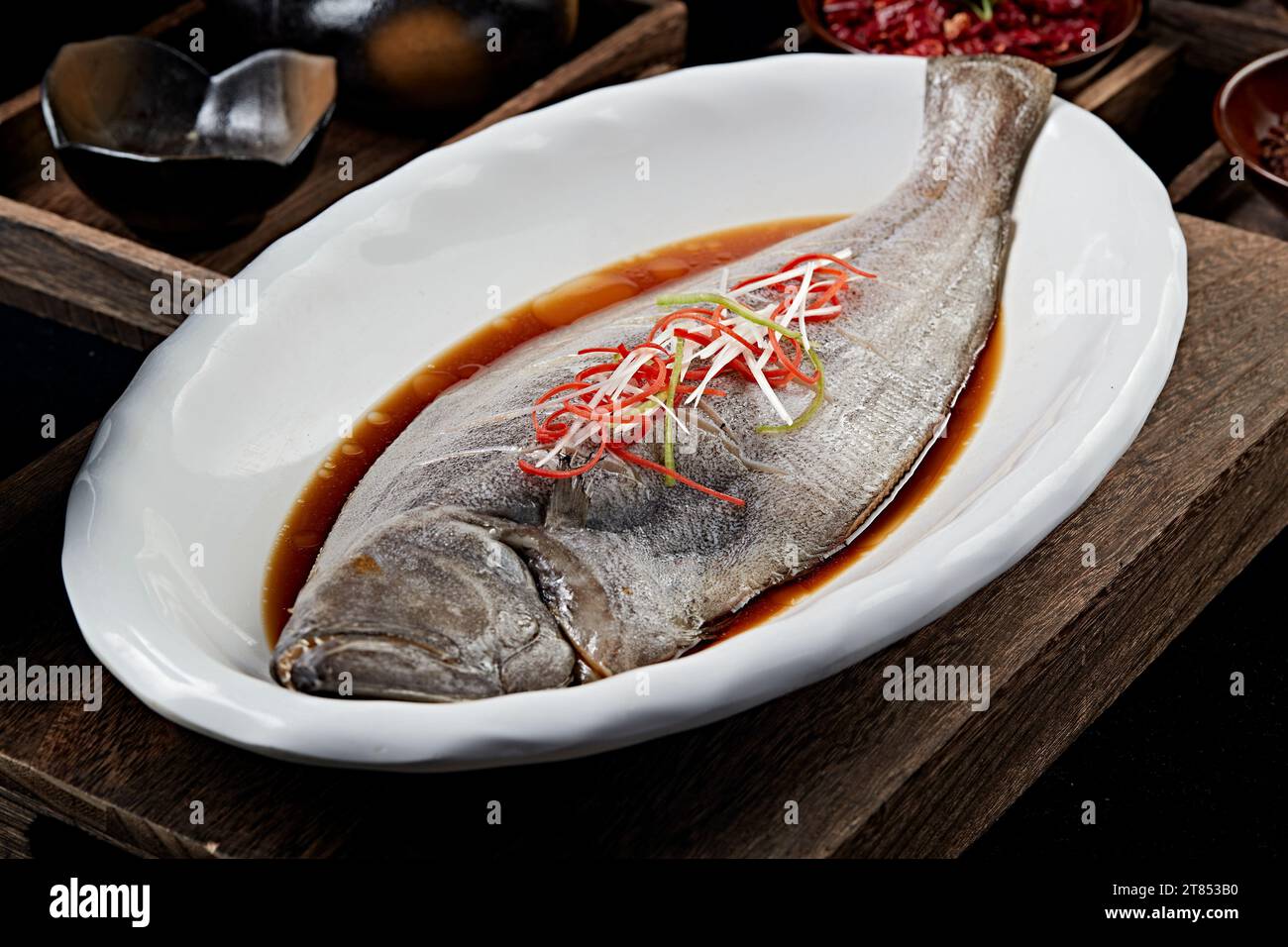 steam Bastard halibut (Paralichthys olivaceus Stock Photo - Alamy