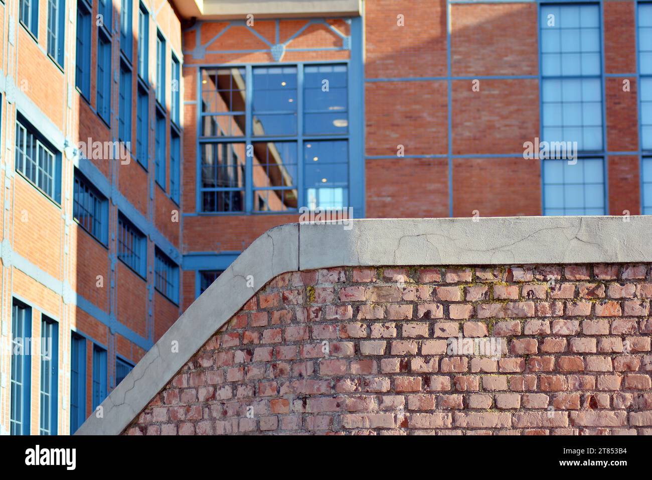 Revitalized red brick buildings Stock Photo - Alamy