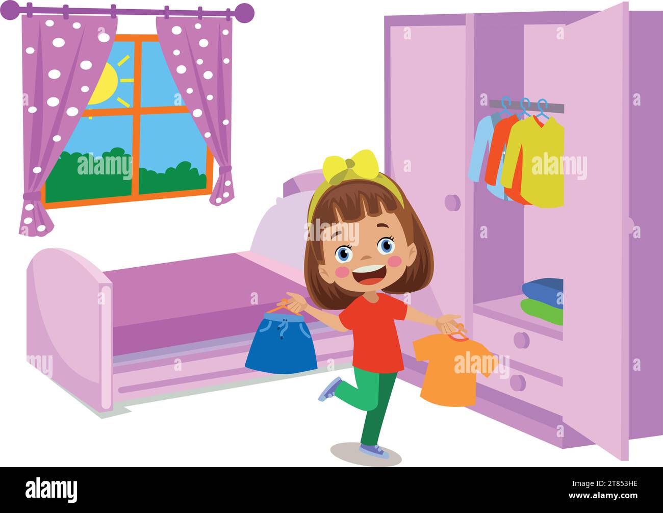 Child in fashion clothes Stock Vector Images - Alamy