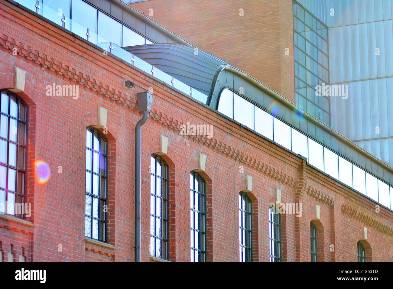 Revitalized red brick buildings Stock Photo - Alamy