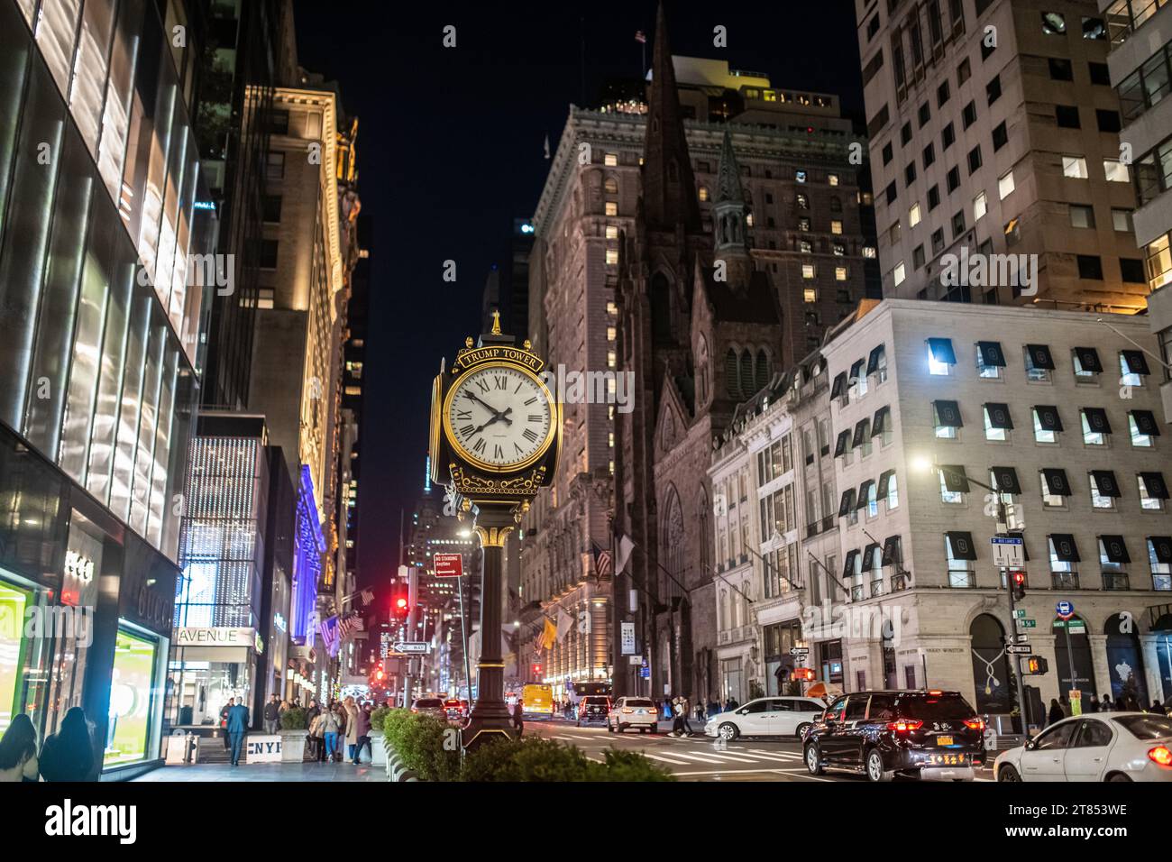 Trump Tower clock in New York Stock Photo - Alamy