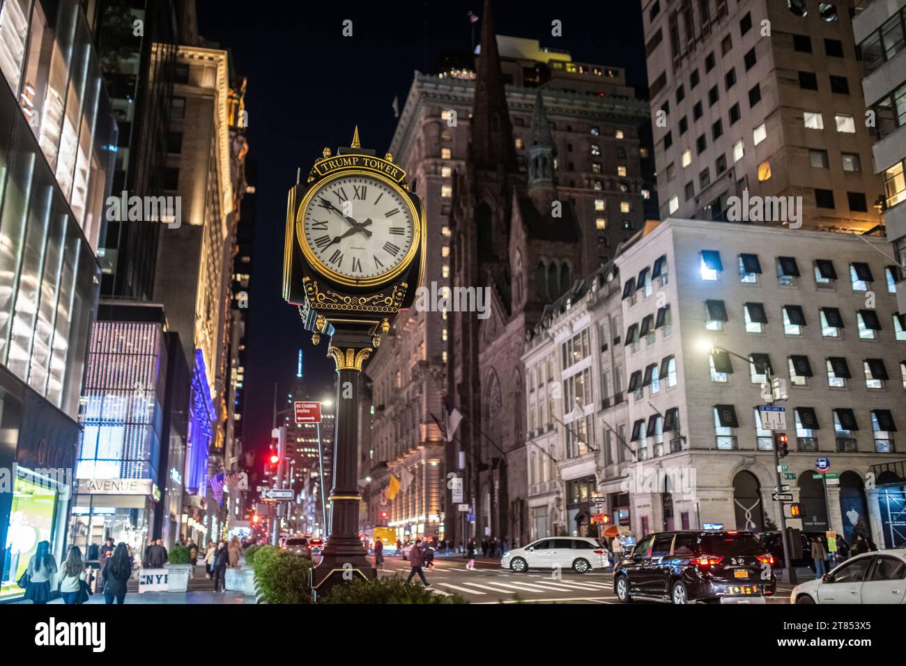 Trump Tower clock in New York Stock Photo - Alamy
