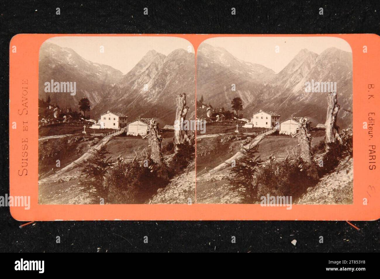 Adolphe Block Pass from Torelaz. Albumin paper, on the box box / stereo ...