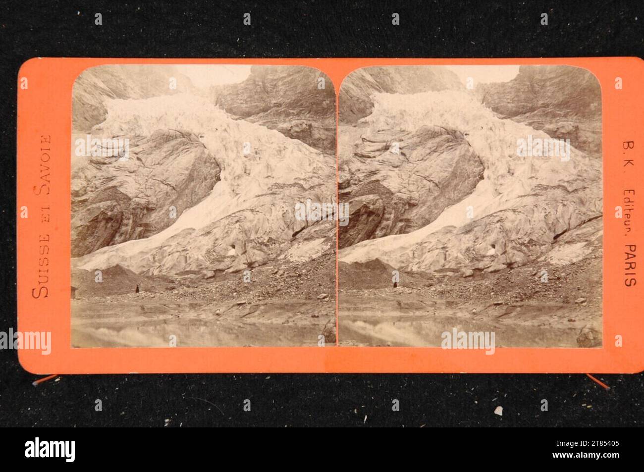 Adolphe Block Grindelwald-Gletscher. Albumin paper, on the box box ...