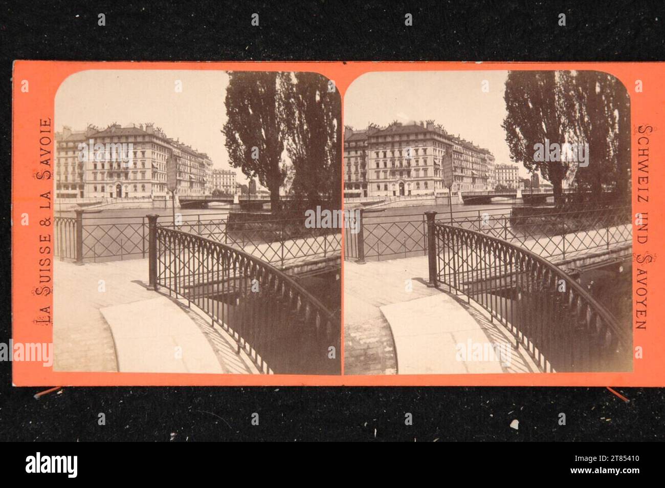 Adolphe Block Mont Blanc-kai. Albumin paper, on the box box / stereo ...