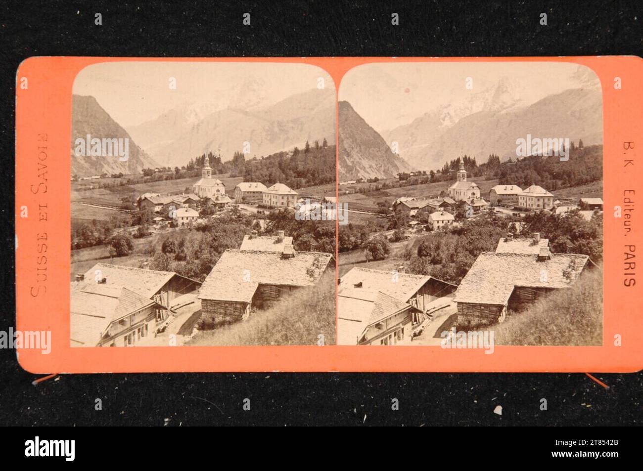 Adolphe Block Pasture and path near Chamonix. Albumin paper, on the box ...