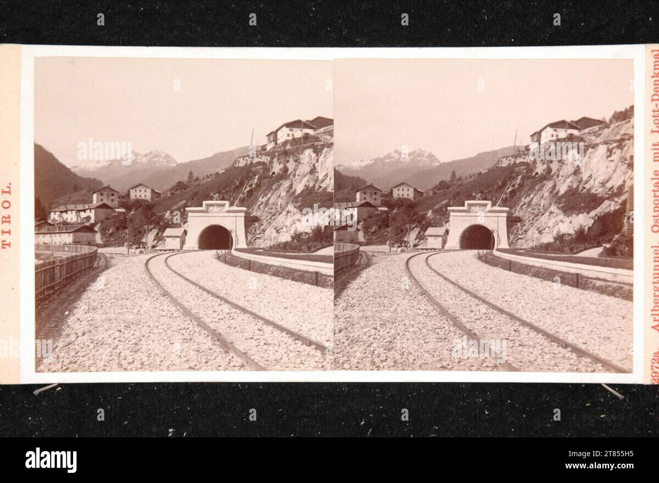 Alois Beer (ab 1883) Tyrol, Arlbergtunnel, East portals with Lott ...
