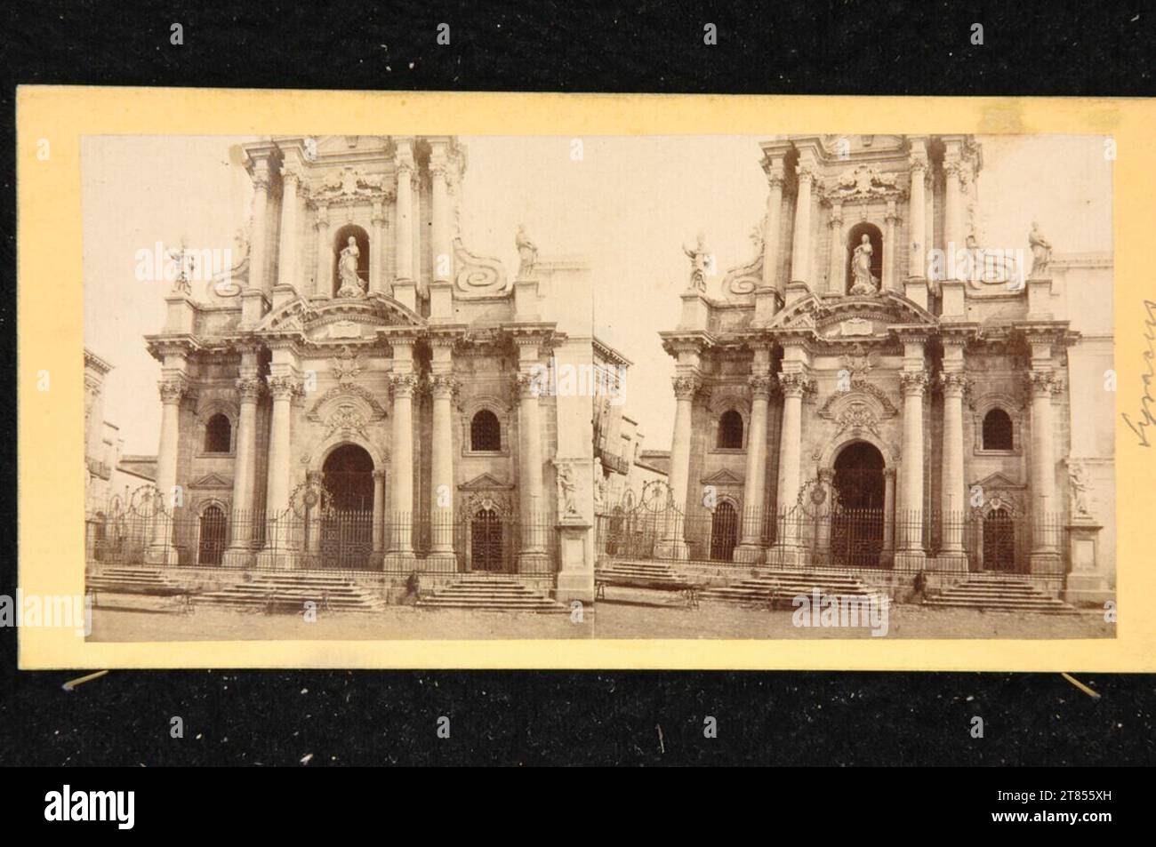 Eugene Sevaistre Main facade of the Santa Maria Delle Colonne cathedral ...