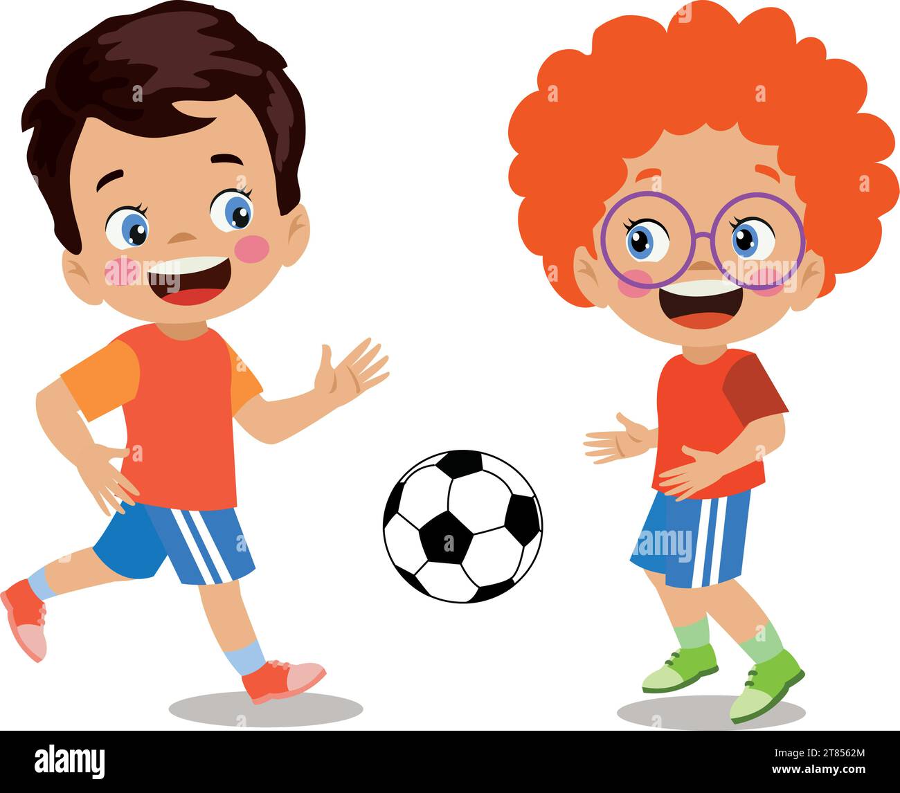 Teenage soccer action Stock Vector Images - Alamy