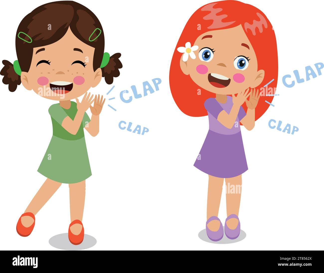 Child and clapping Stock Vector Images - Alamy