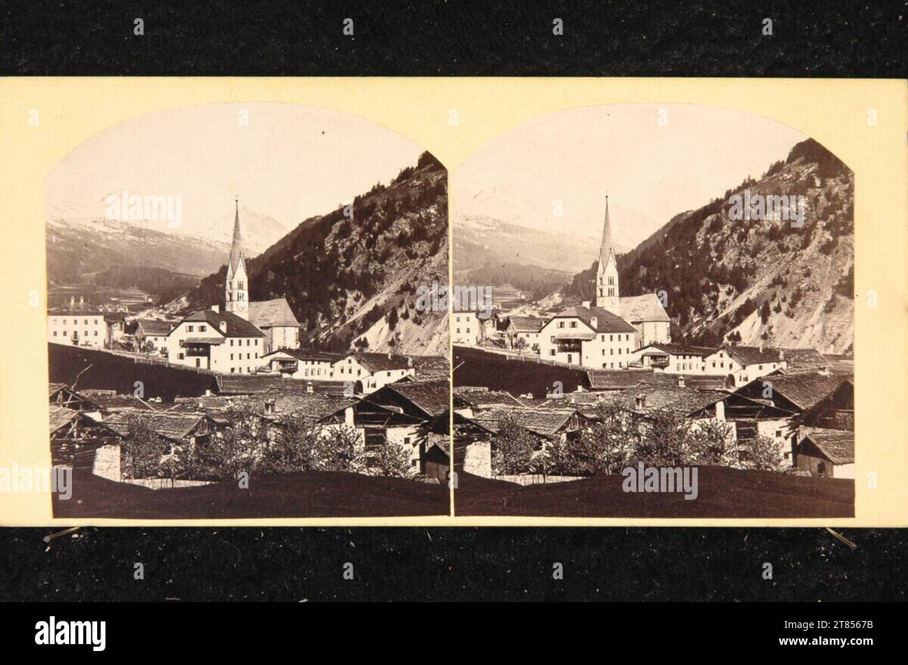 Oskar Kramer View of St. Maria im Münstertal/Müstair, Switzerland ...