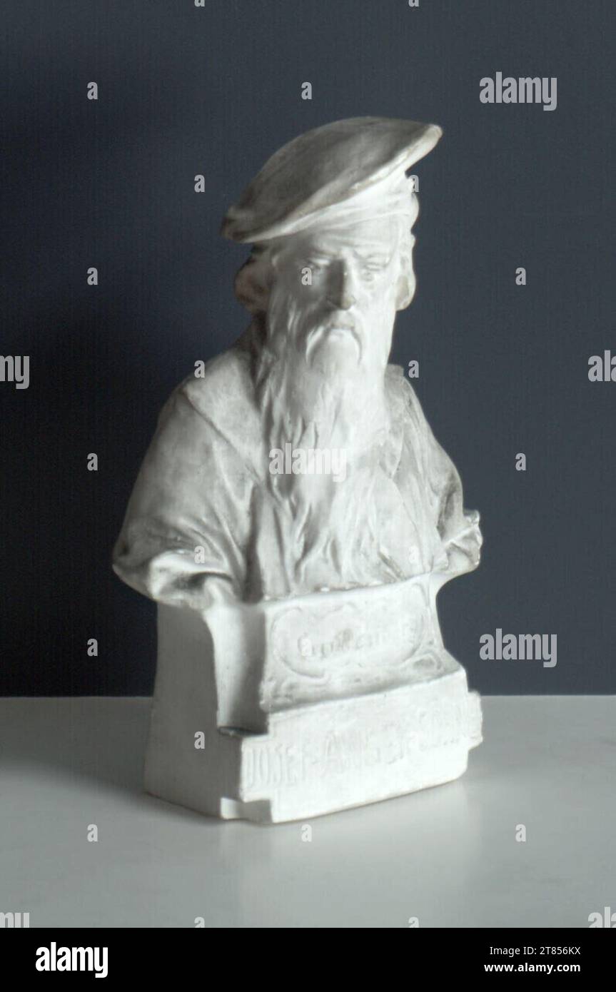 Josef Anger Bust of Johann Gutenbergs by Theodor Khuen (Photosculpture ...
