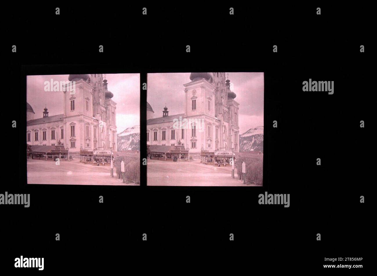 Arthur von Hübl Mariazell. Autochrom / Stereoformat, Glasbruch 1907 ...