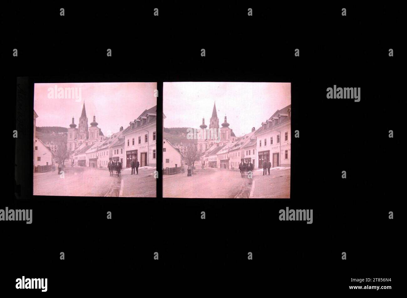 Arthur von Hübl Mariazell. Autochrom / Stereoformat, Aussilberung 1907 ...