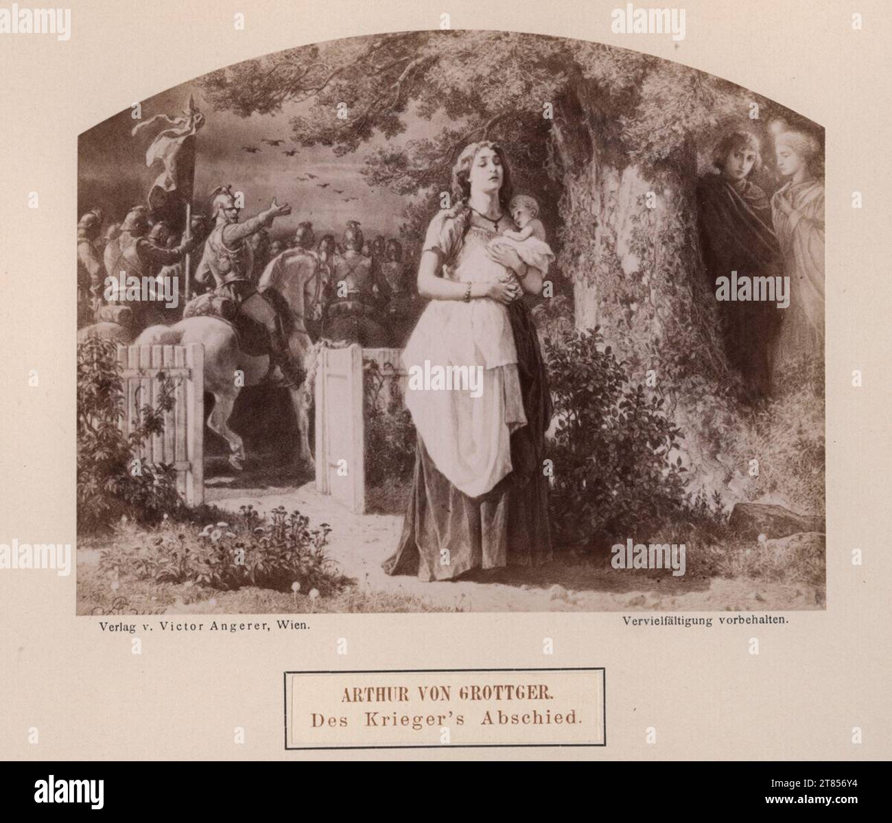 Ludwig Angerer Of the warrior farewell (after Arthur Grottger). Albumin ...