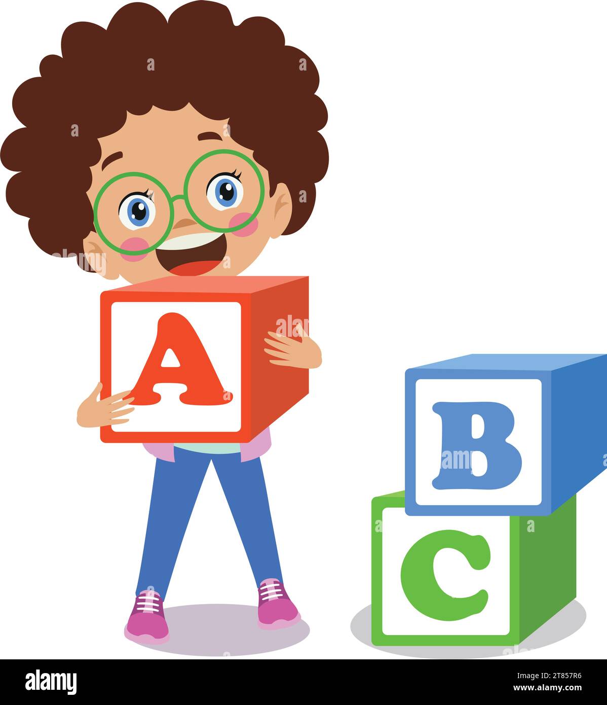 Abc red cubes Stock Vector Images - Alamy