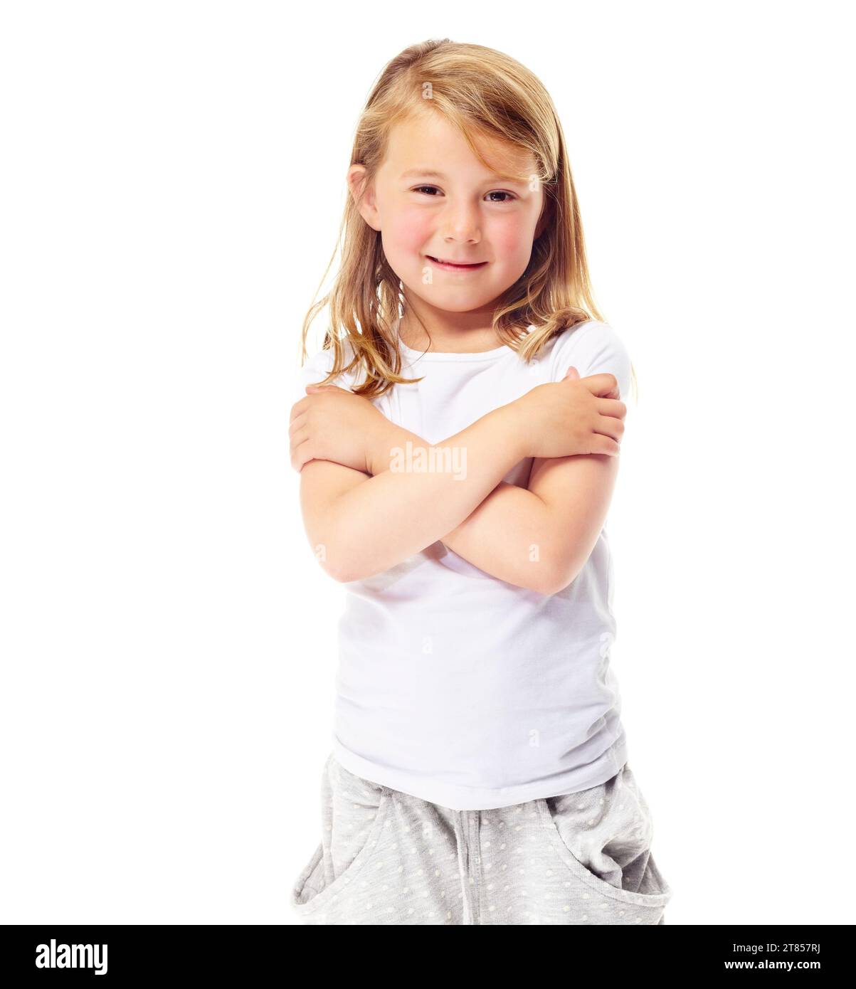 Happy, child and portrait with casual and modern fashion with kid and ...