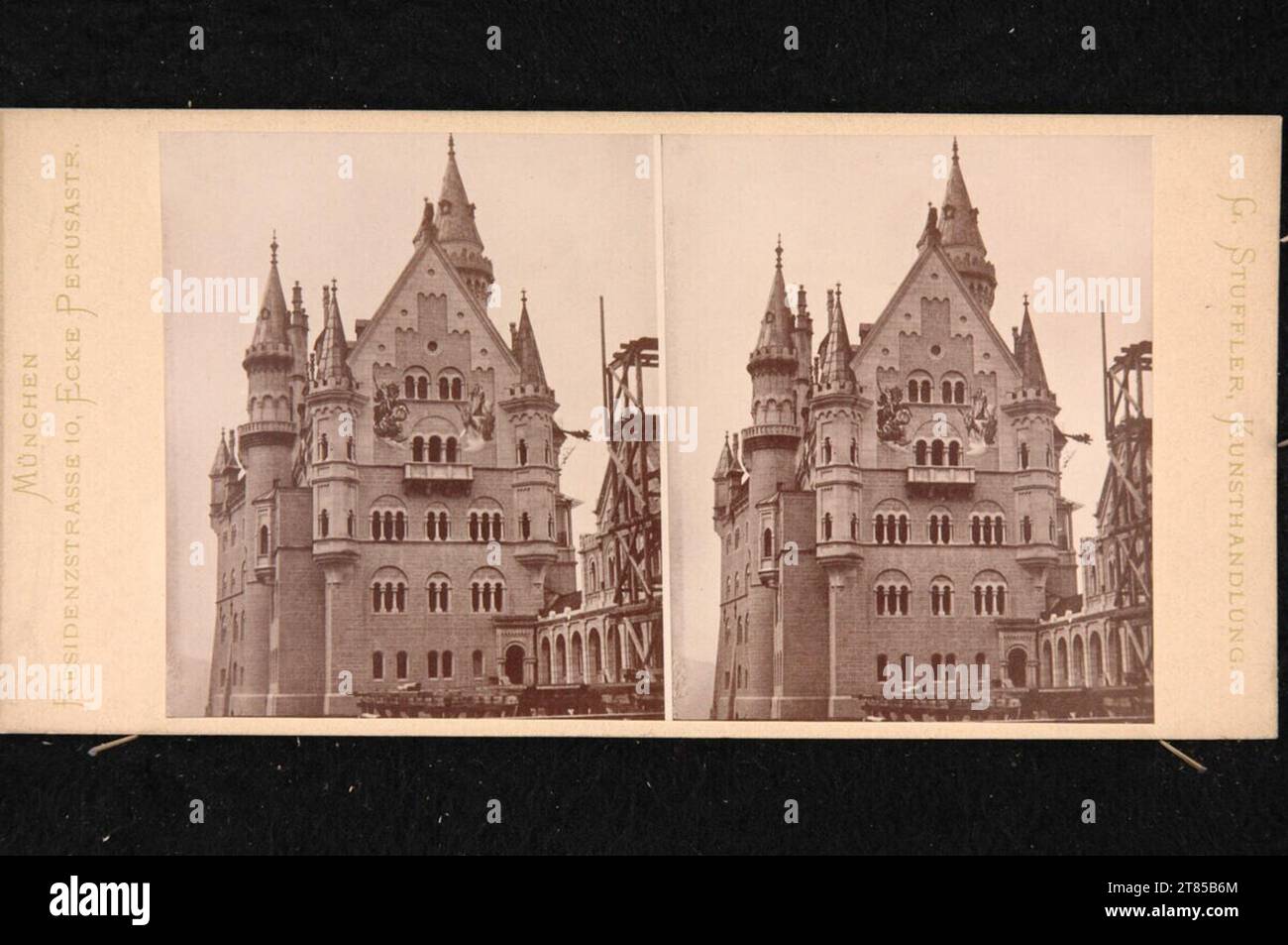 Georg Stuffler Neu-Schwanstein Castle with castle courtyard before ...