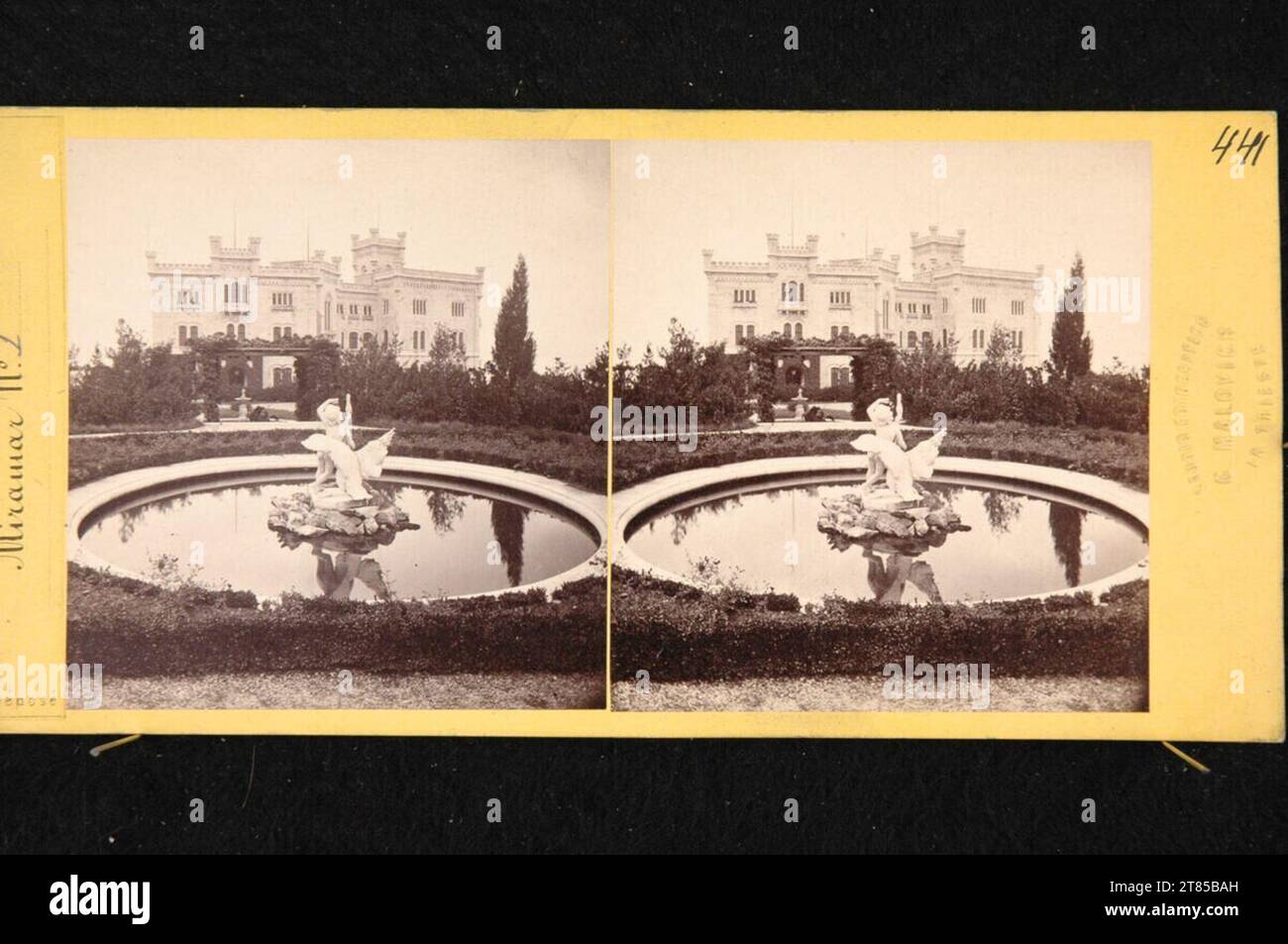 Joseph Malovich The 1856-1860 Schloss Miramare at Trieste. Albumin ...