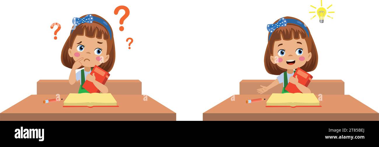 Elementary school schoolboy reading Stock Vector Images - Alamy