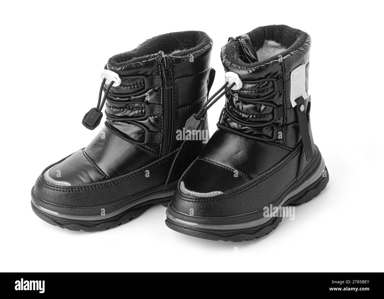 Children winter boot on a white background Stock Photo - Alamy