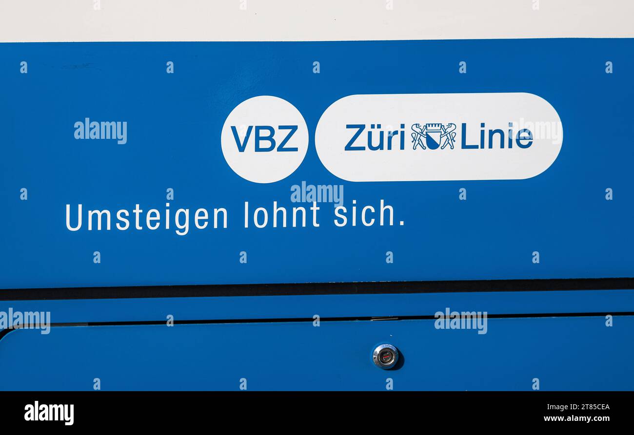 VBZ Züri Linie Logo der Verkehrsbetriebe Zürich VBZ und dazugehörige ...