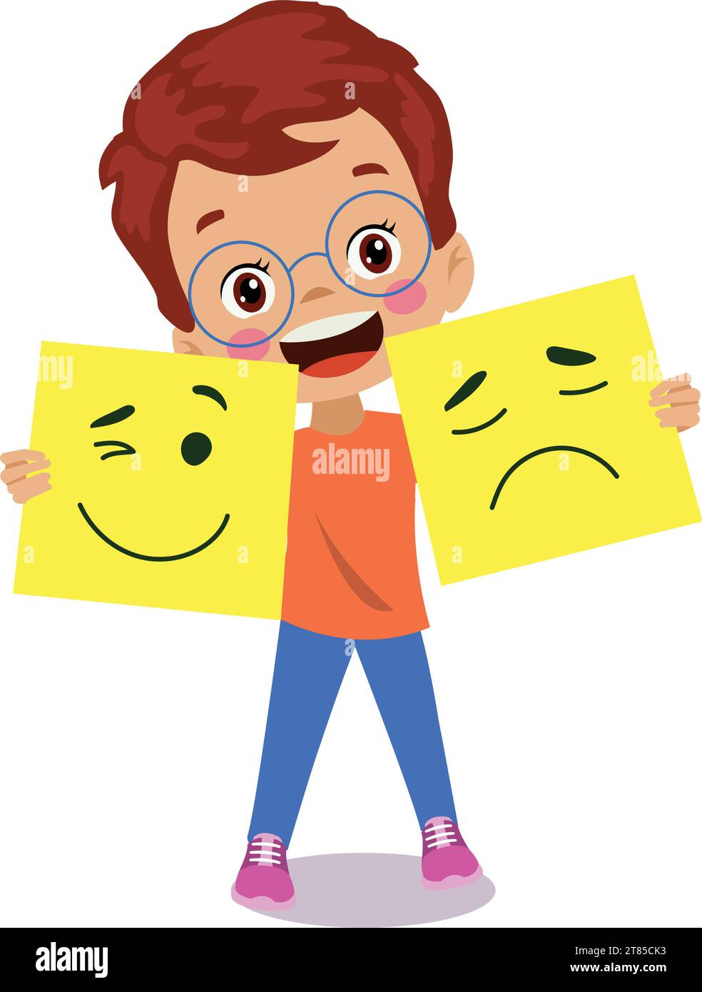 Sad happy people group Stock Vector Images - Alamy
