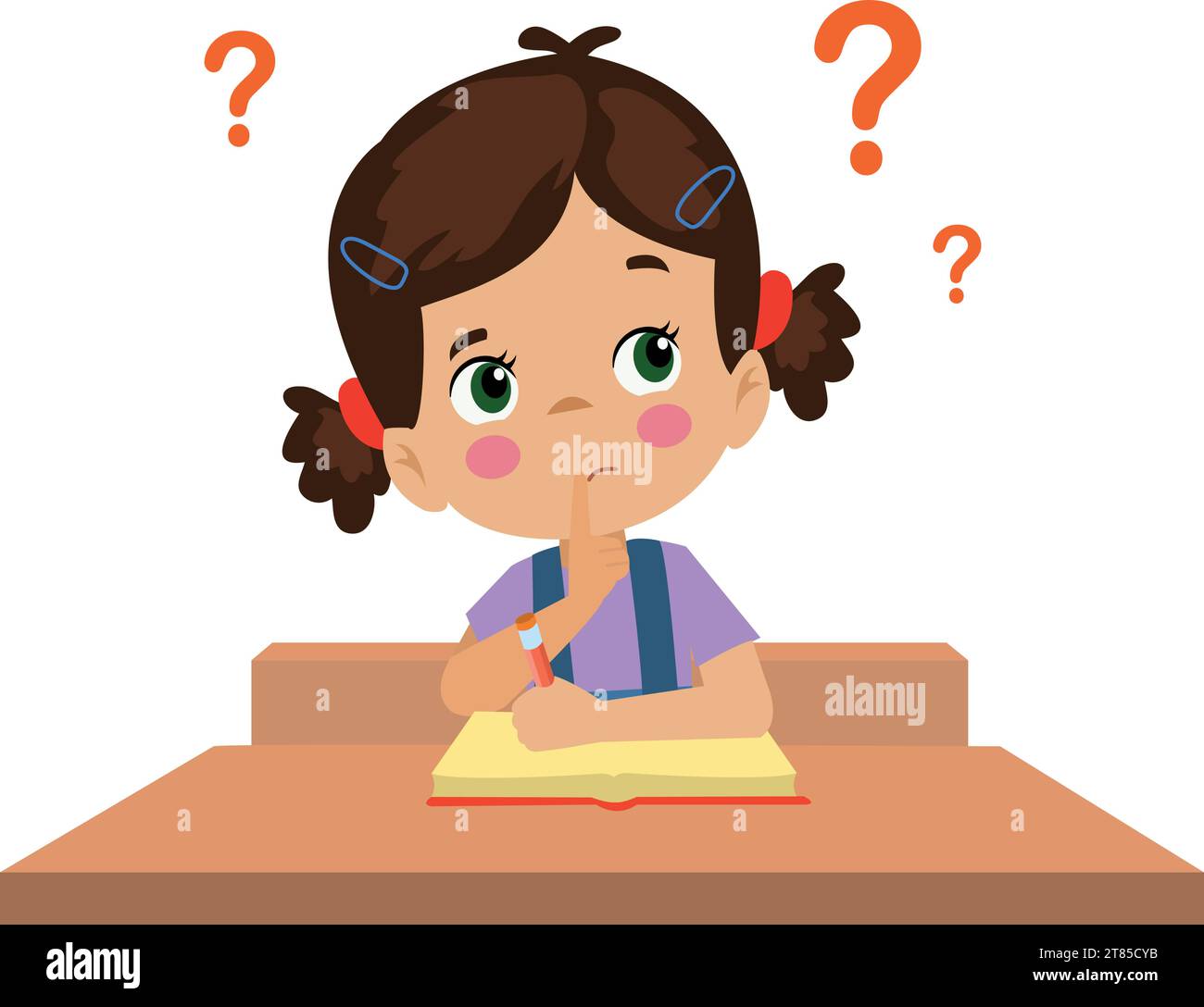 Elementary school schoolboy reading Stock Vector Images - Alamy