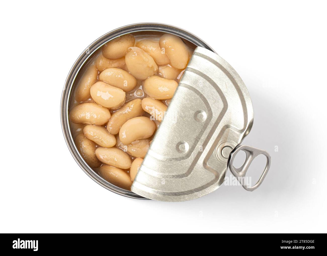 Canned beans canned isolated on white background., Green peas in a can ...