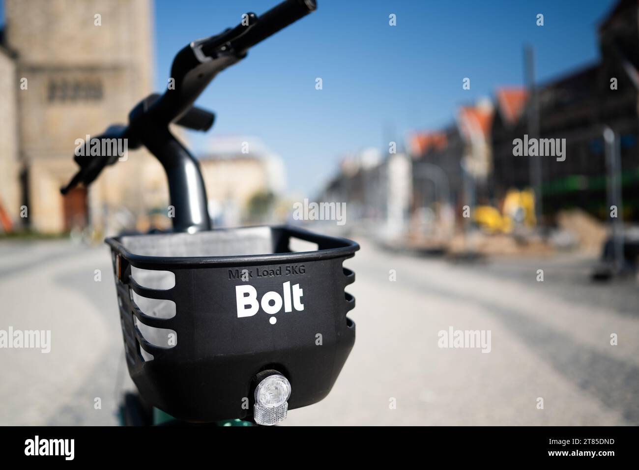 Poznan, Poland - 07 July 2023: Bolt Company Urban Rental Bicycle Is On ...