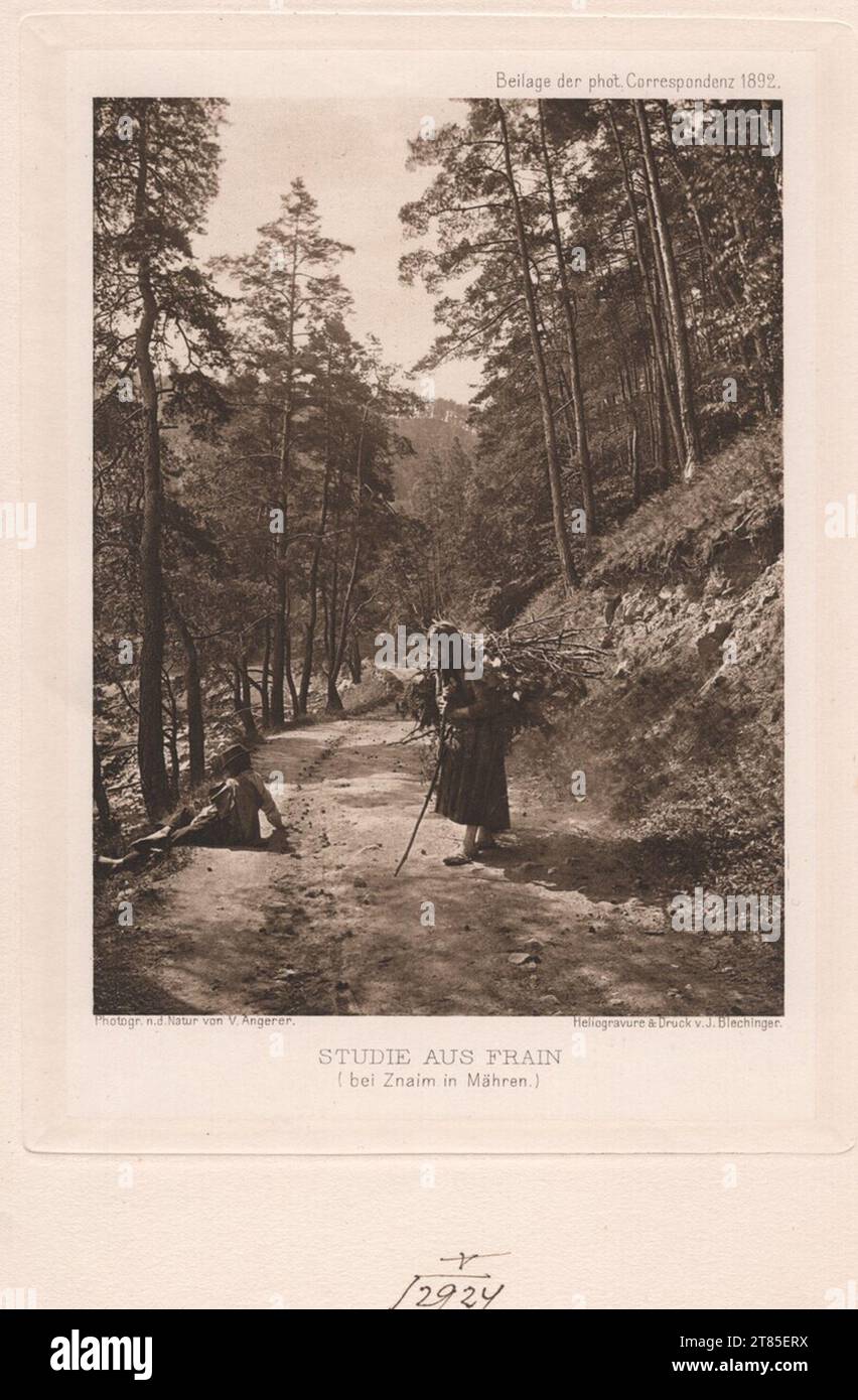 Victor Angerer Study from Frain (at Znaim in Moravia). Heliogravüre ...