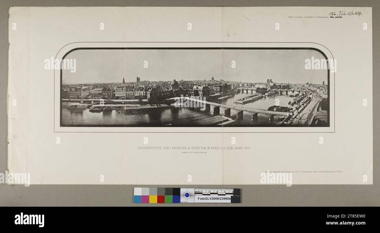 Lerebours & Secretan Panorama of Paris 1850. Reprinture (brass car ...