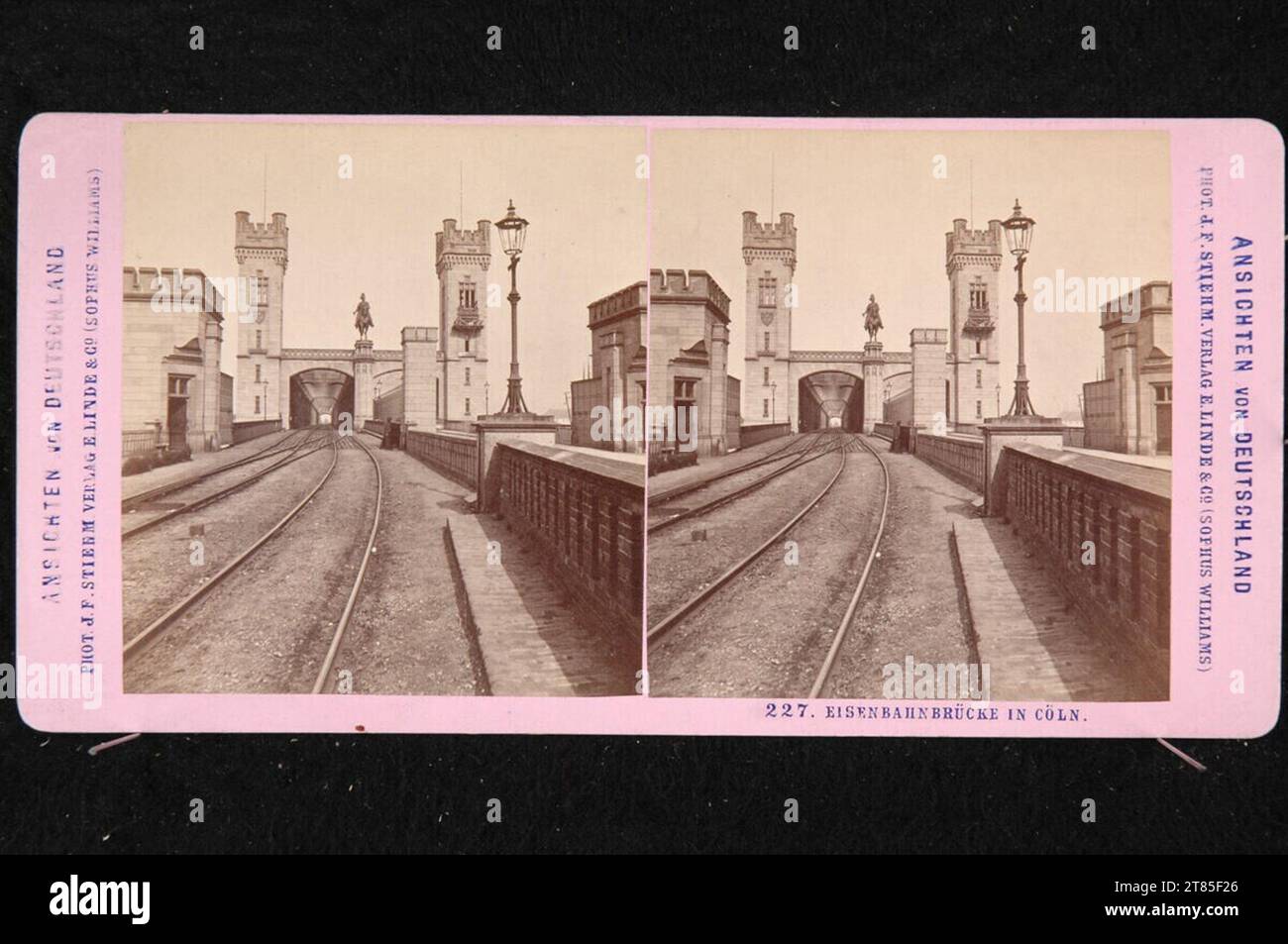 Johann Friedrich Stiehm Hohenzollernbrücke in Cologne. Albumin paper ...