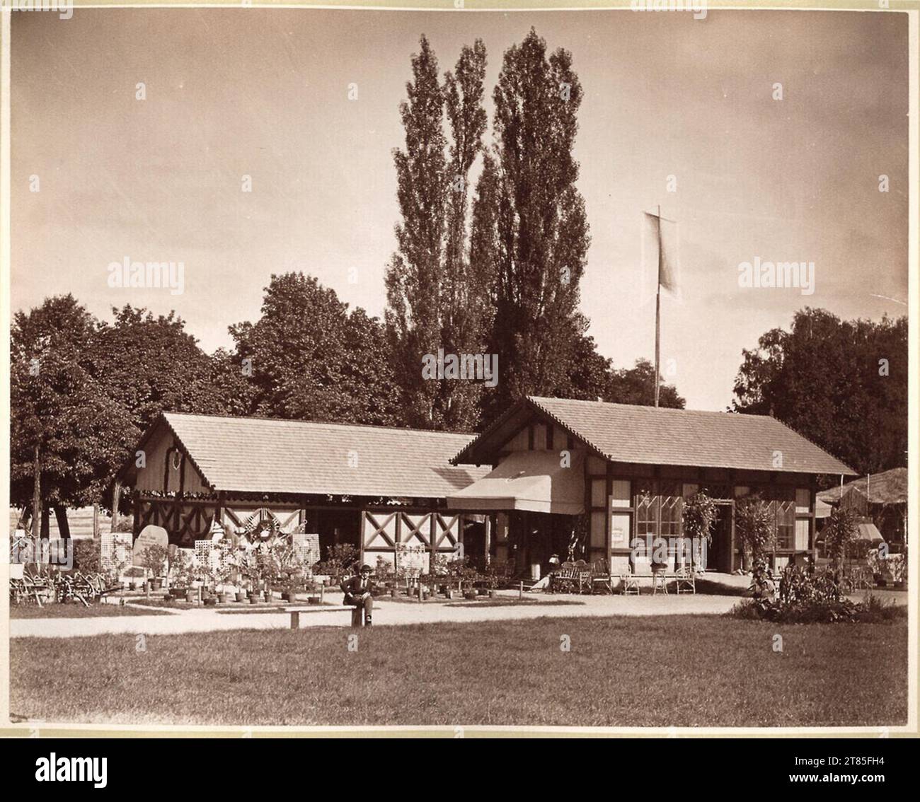 Edward Trzemeski Exhibition Lemberg 1877: Exhibition pavilion with ...