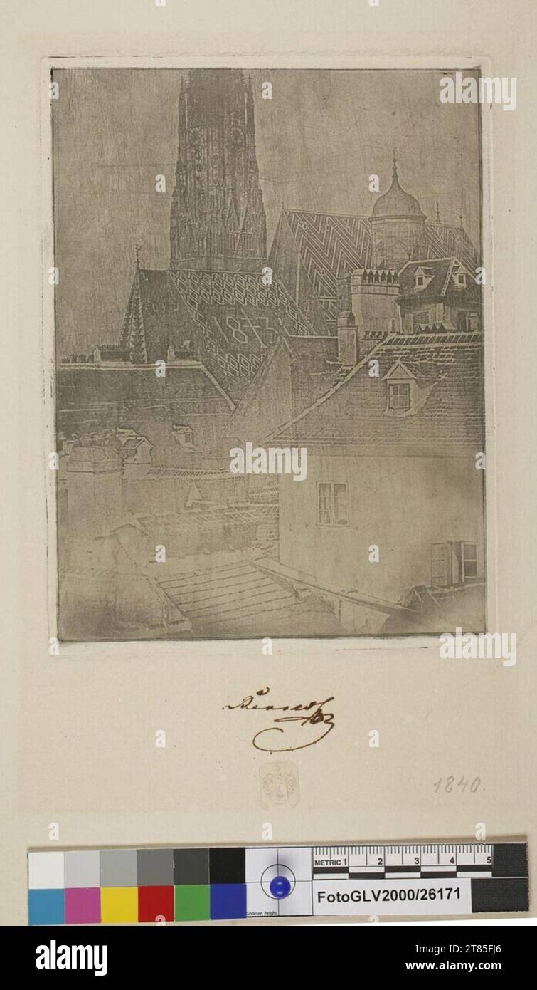 Josef Berres View from the observatory of the old university in Vienna ...