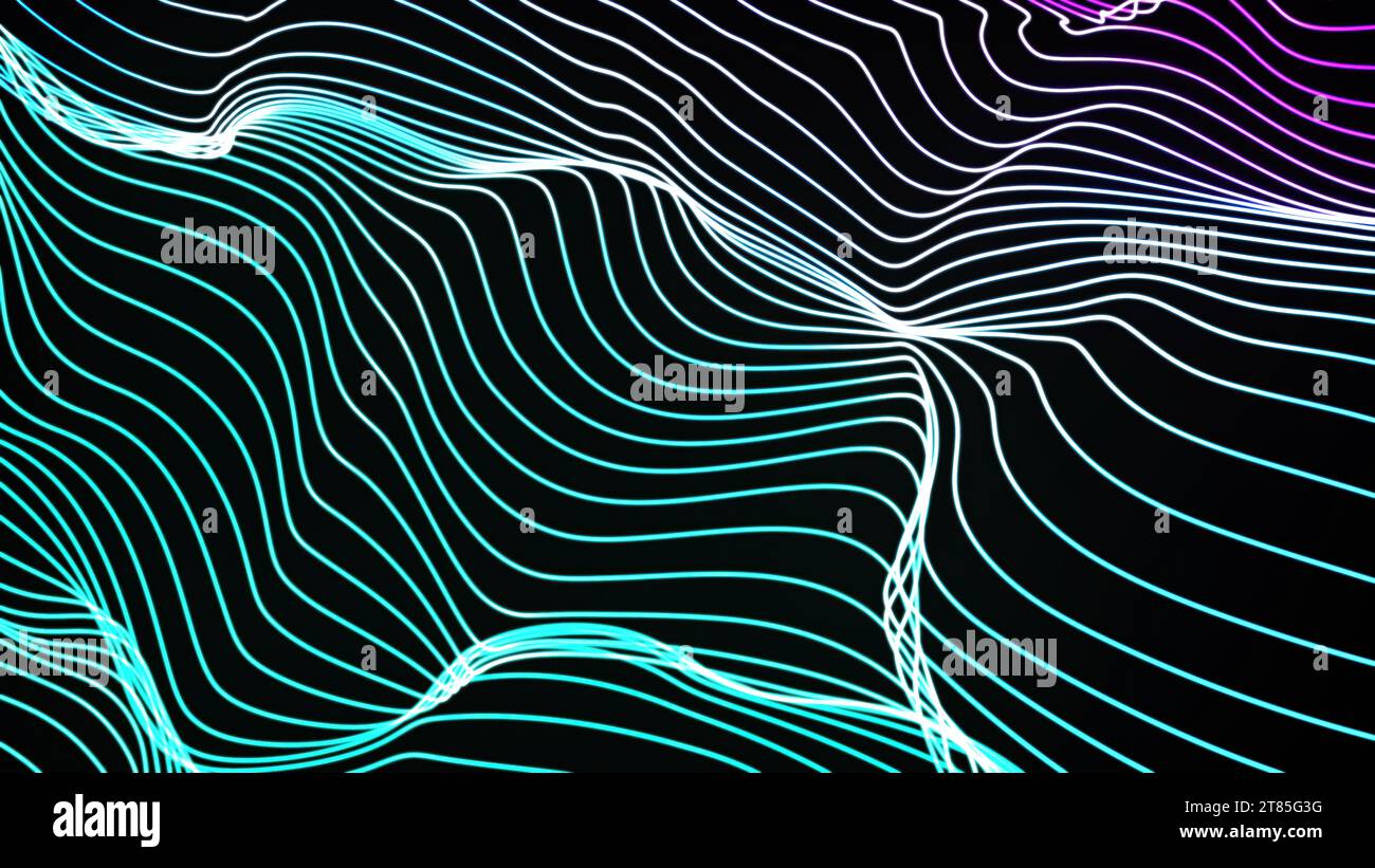 Abstract wave lines. Computer generated 3d render Stock Photo - Alamy