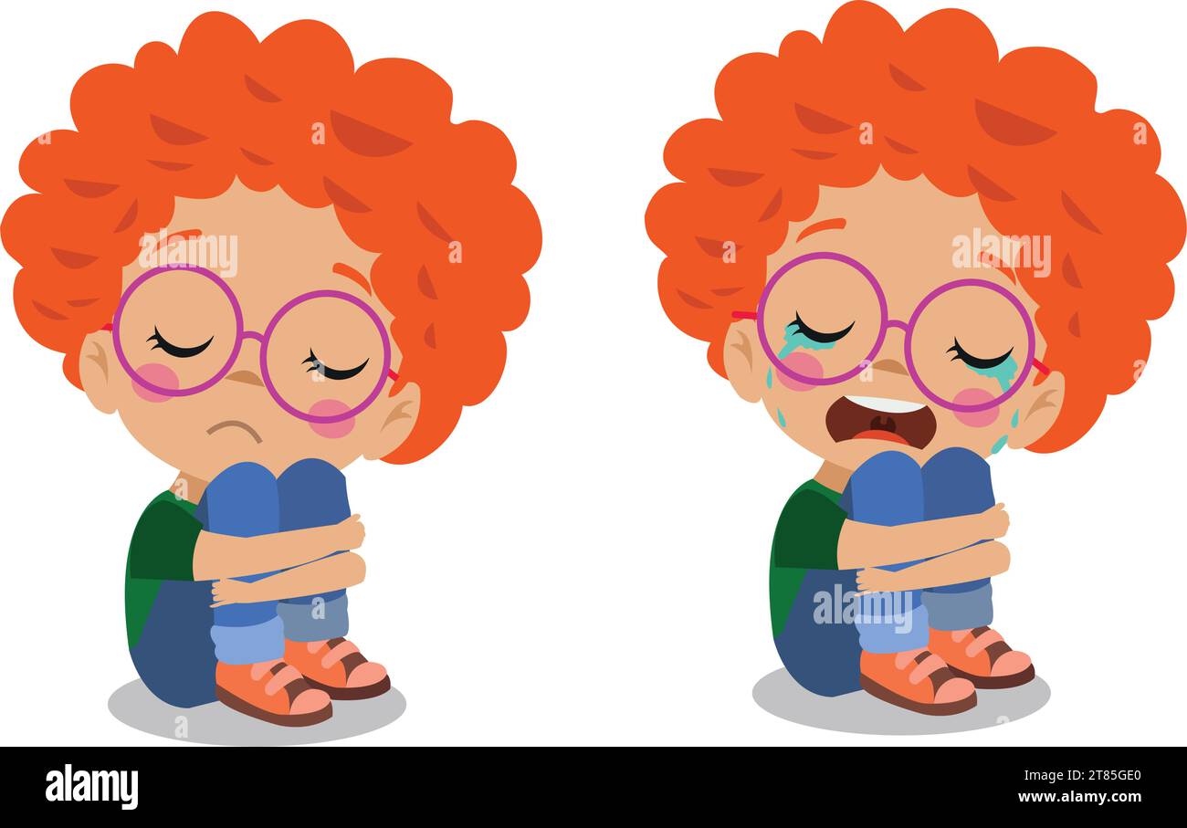 cute sad boy crying and tears Stock Vector Image & Art - Alamy