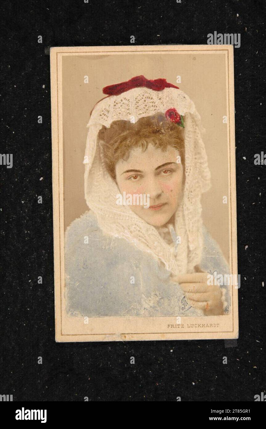 Fritz Luckhardt Miss Heissler. Albumin paper, on an underground box ...