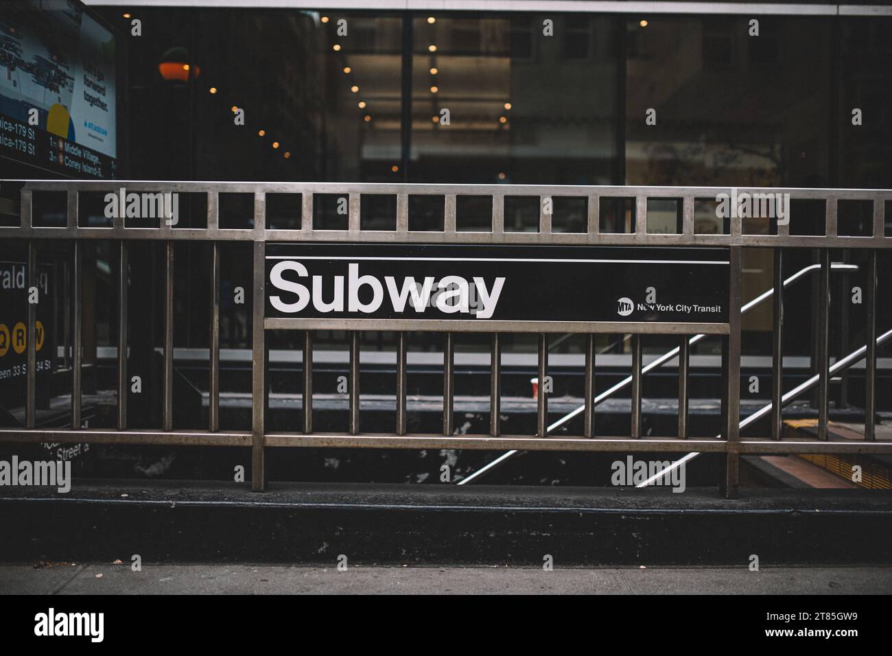 Entrance to Subway in New York Stock Photo - Alamy