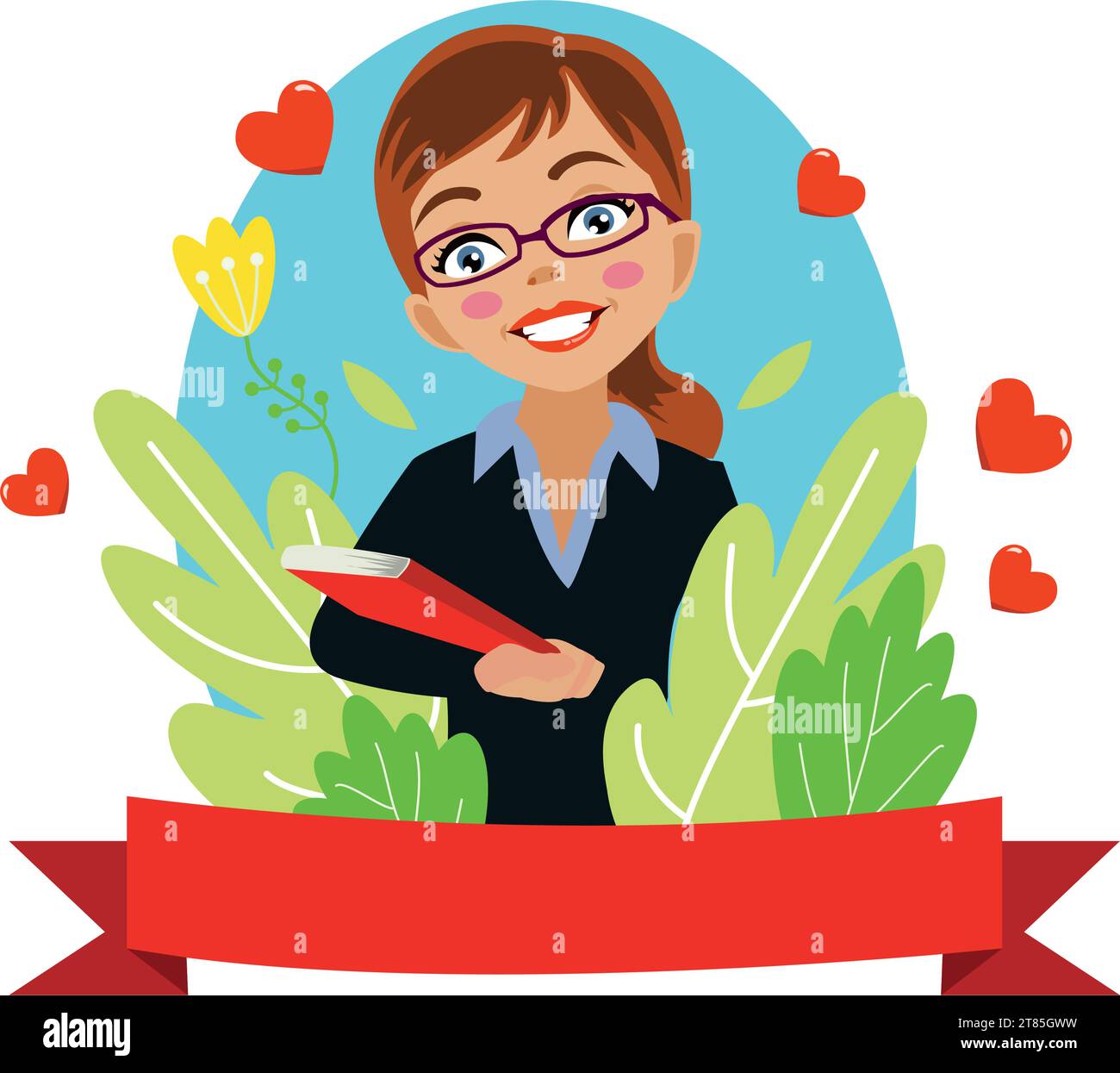 Happy teachers day hand Stock Vector Images - Alamy
