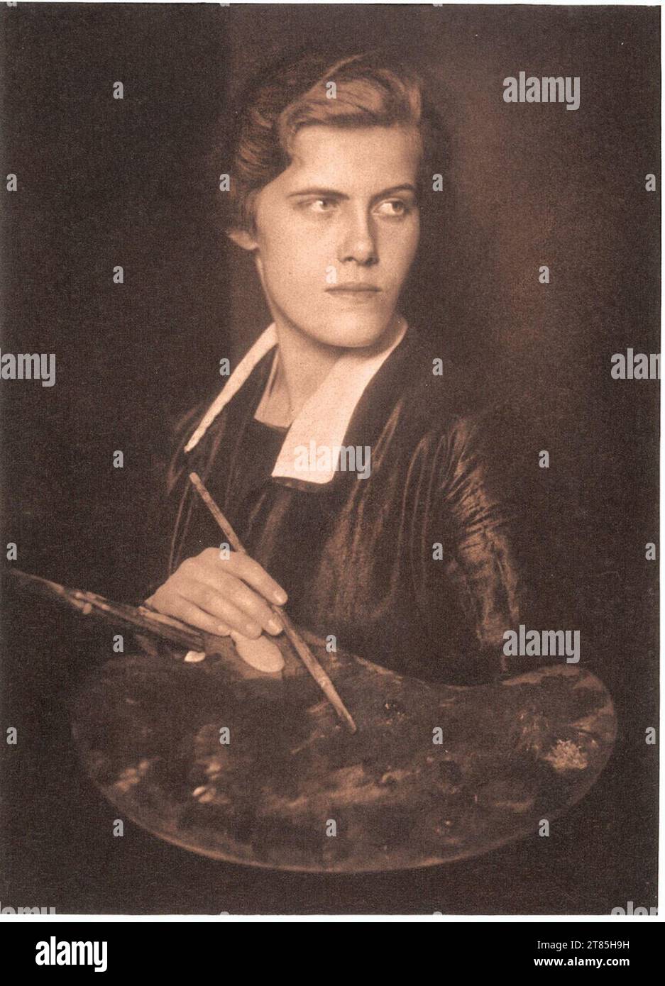 Rudolf Koppitz The painter. Rubber printing, on the base box, in the ...