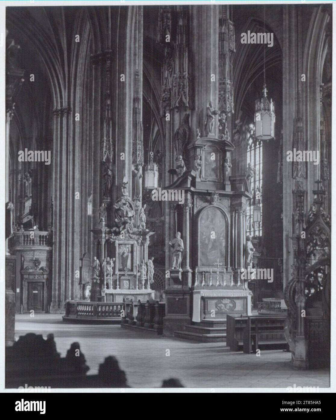 Rudolf Koppitz Stephansdom. Silver gelatin paper, in the passe -partout ...