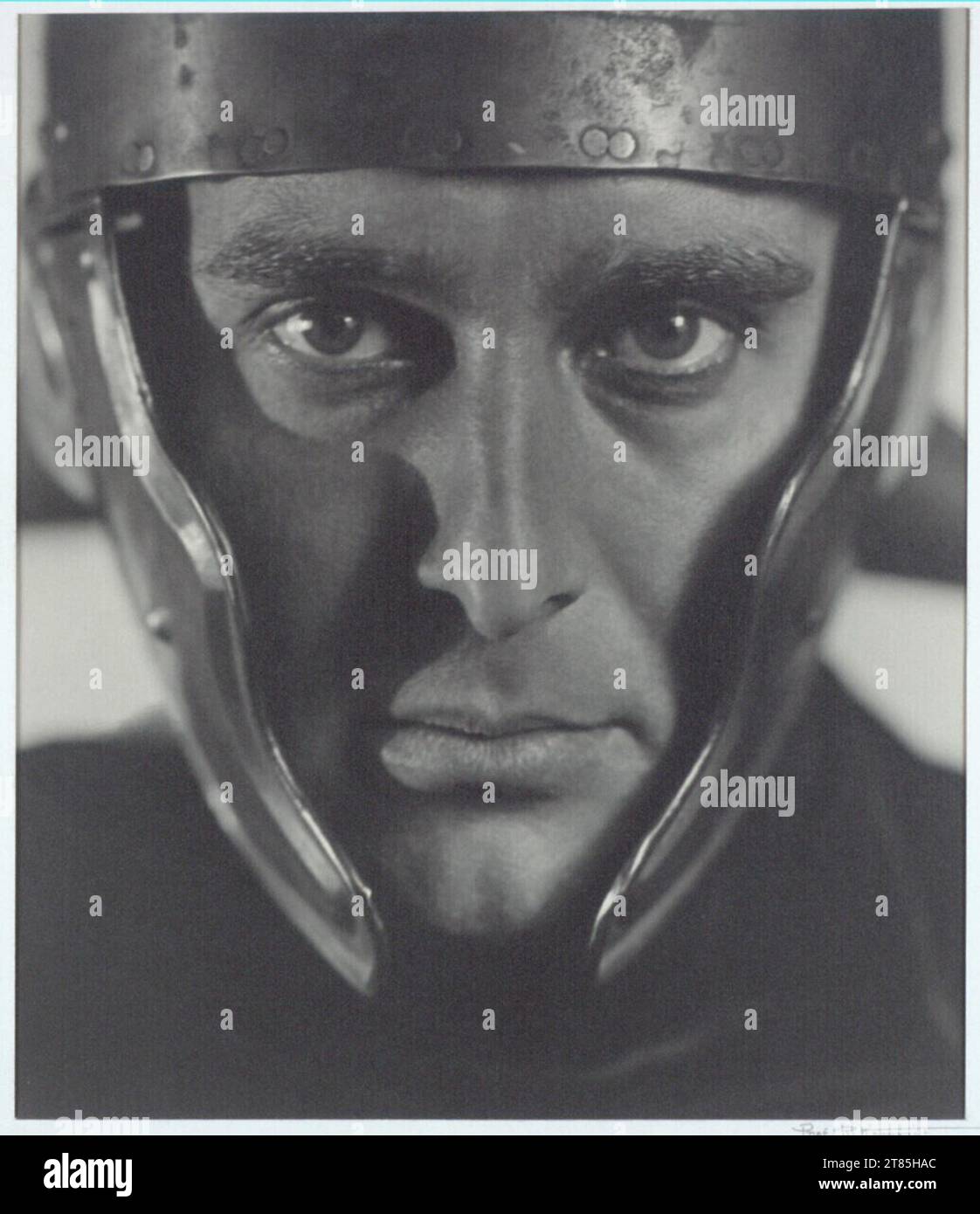 Rudolf Koppitz Warrior in the helmet. Pigment printing, in the passing ...