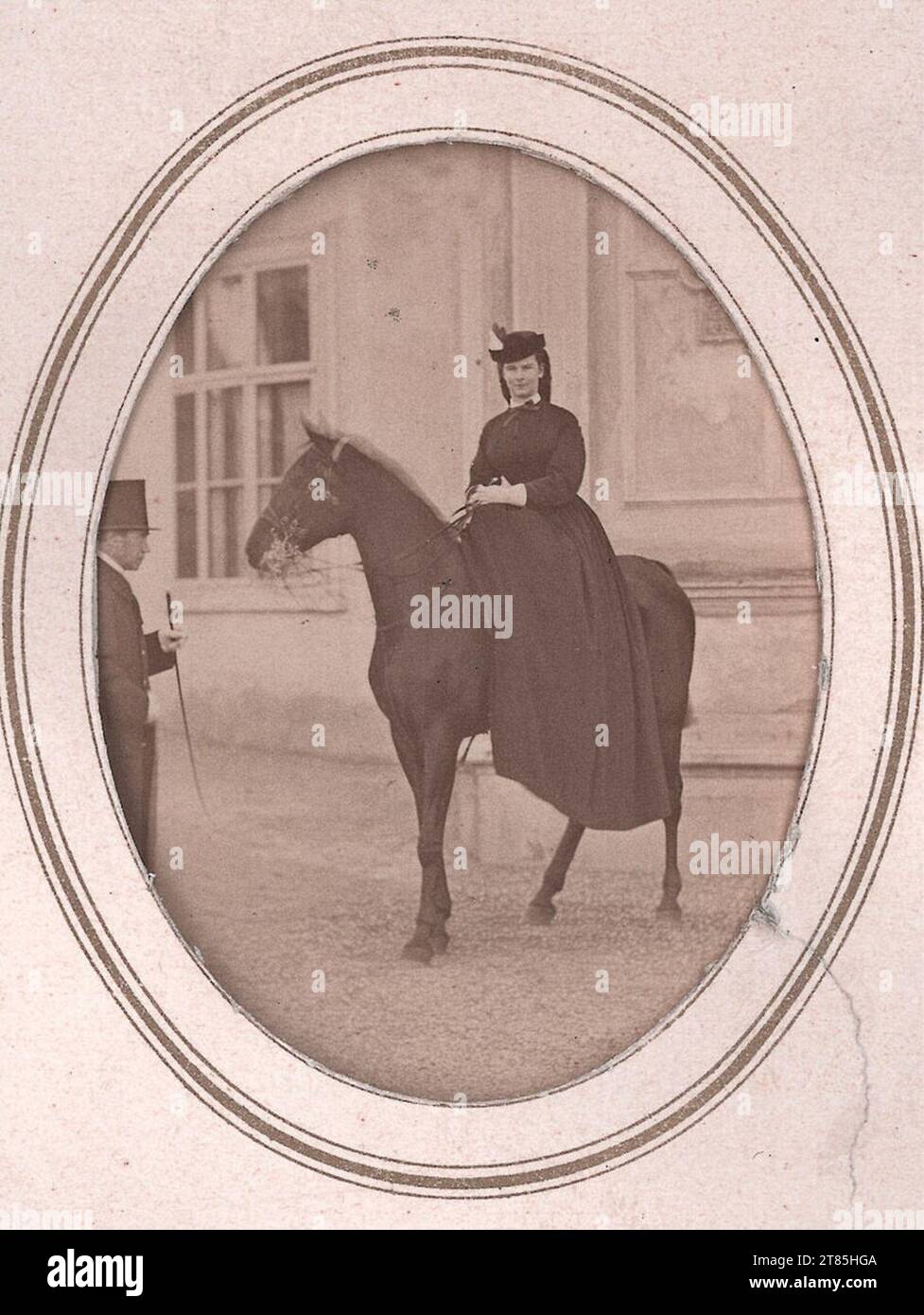 Ludwig Angerer Empress Elisabeth on horseback. Albumin paper, on an ...