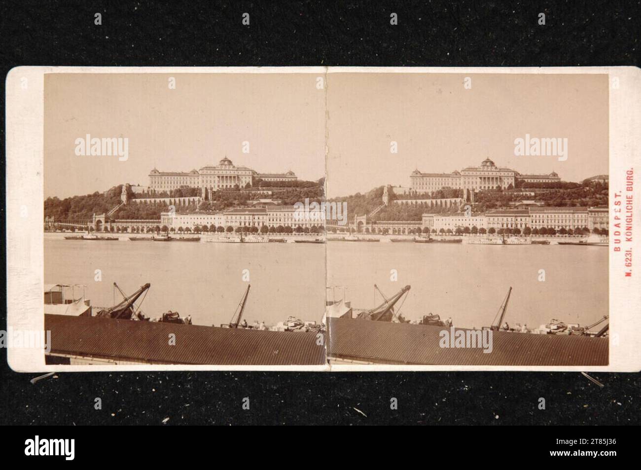 Alois Beer (ab 1883) Budapest, royal castle. Albumin paper, on the box ...