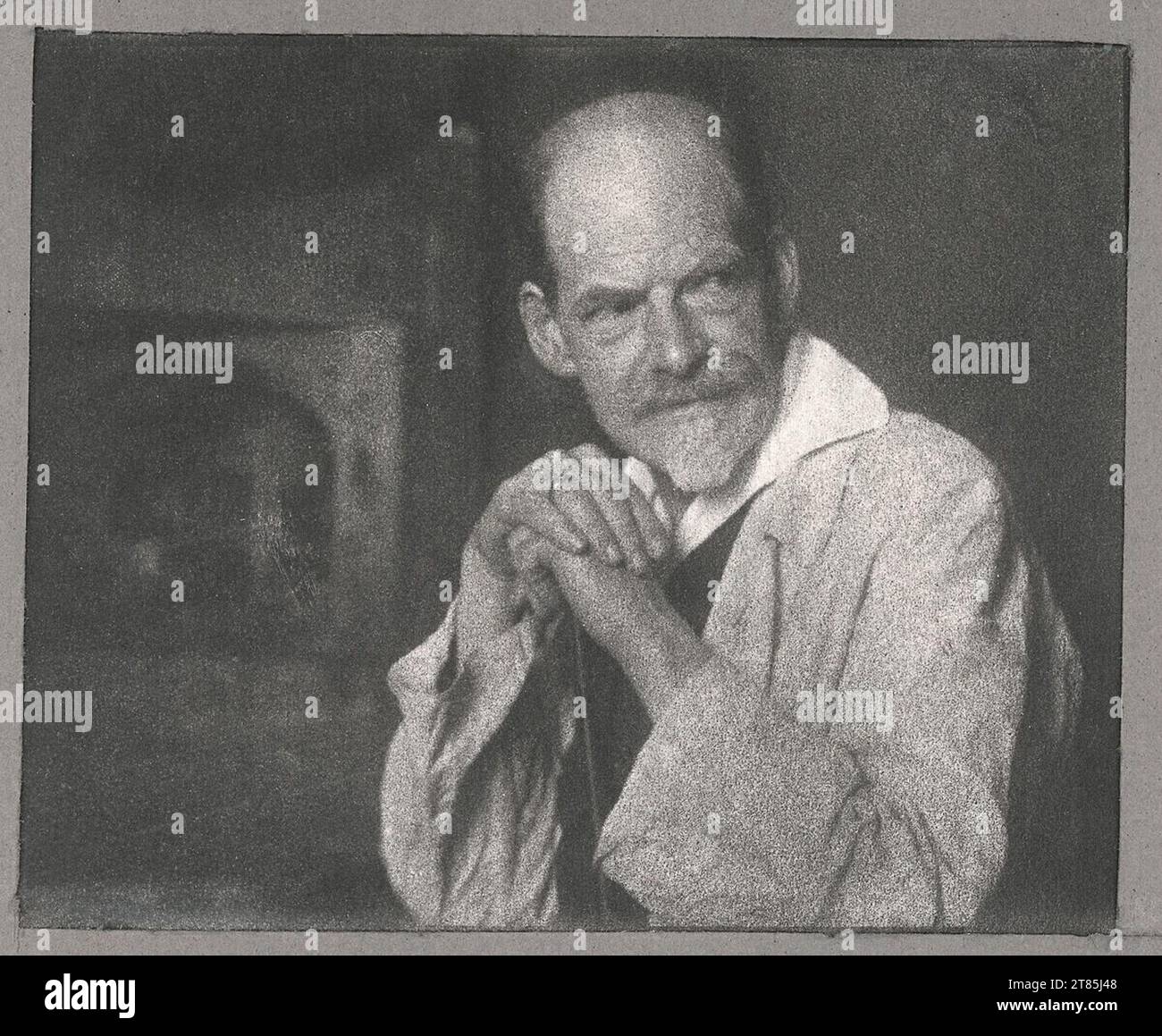 Atelier Koppitz Men's portrait. Rubber printing, in the passing partout ...