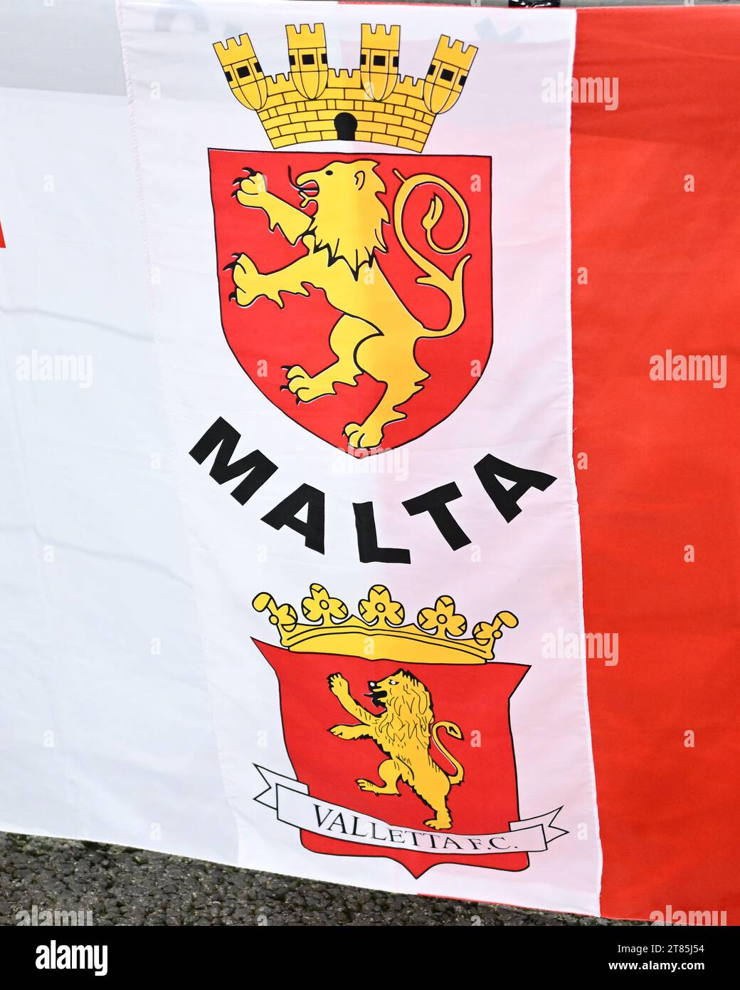 LONDON, ENGLAND - November 17: Malta flag during the UEFA EURO 2024 ...